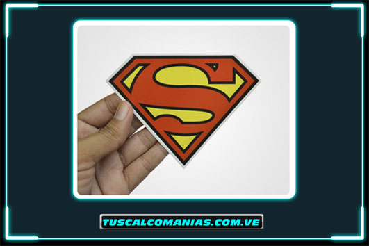 Plantilla Con El Logotipo Del Hombre De Acero